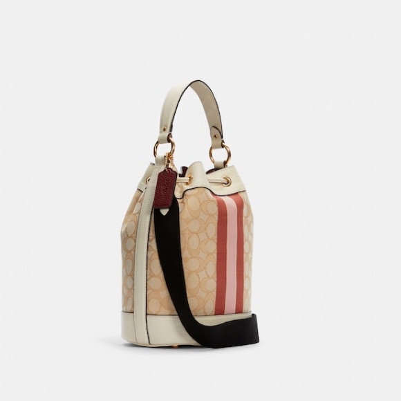 Coach | Bags | Coach Drawstring Bucket Bag In Signature Jacquard With ...
